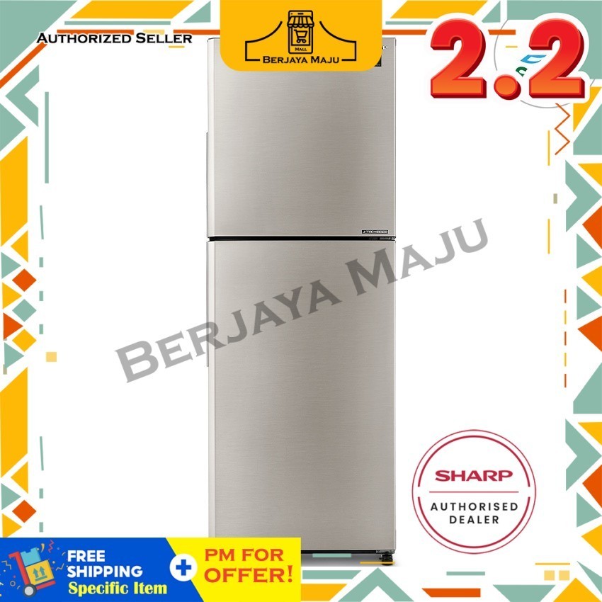 [SAVE 4.0] Sharp 480L 2 Door Inverter Refrigerator SJ4422MSS (Matte ...
