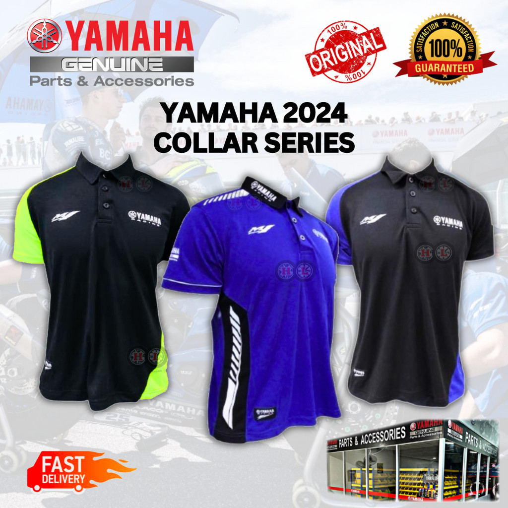 YAMAHA T-SHIRT SMART WEAR MOTOGP 2024 COLLAR SERIES ( Baju Yamaha ...
