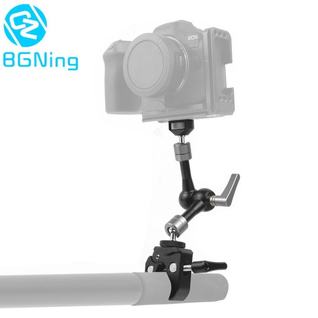 BGNING Versatile Articulated Friction Rosette Arm 7" 11" Magic Adjustable Crab Claw Clamp 1/4 3/ ...