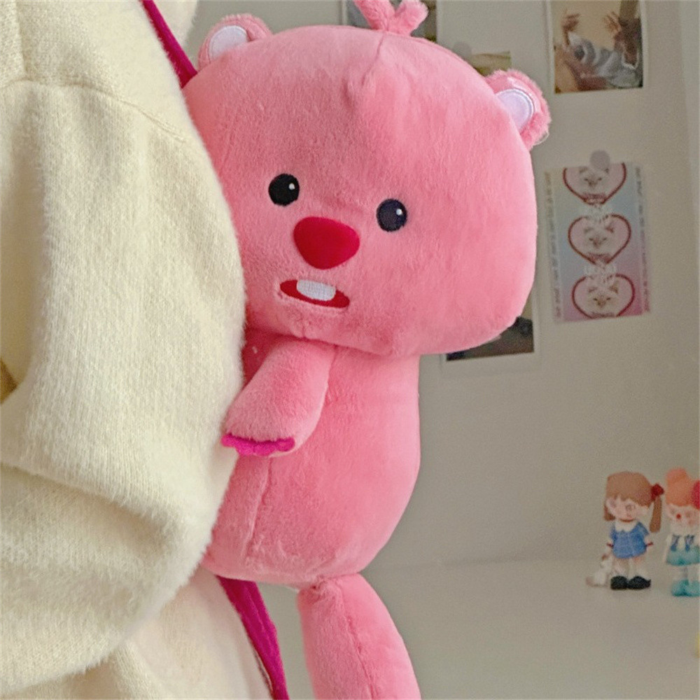 Cute Beaver Loopy Shoulder Bag Backpack Plush Toy Bag Plush Doll Cute ...