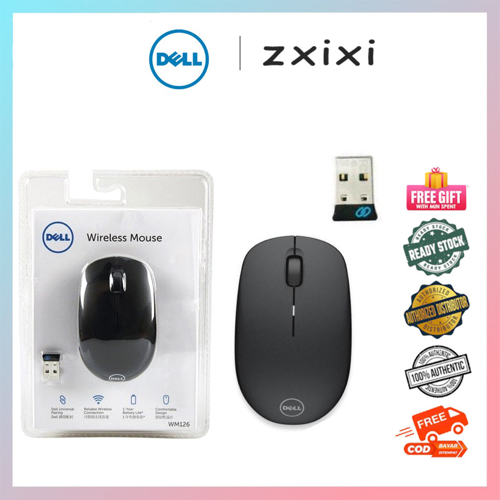 Dell WM126 Wireless Optical Ergonomic Mouse For Laptop PC Notebook ...