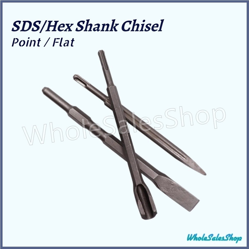 SDS / HEX Stone Chisel Wall Hack Chisel Impact Drill Chisel Demolition ...