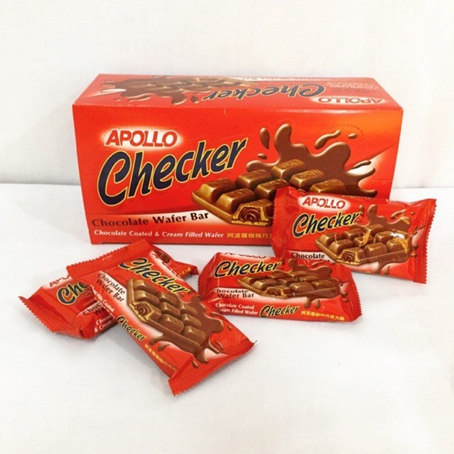 Apollo Checker chocolate wafer bar 24pcs | Shopee Malaysia