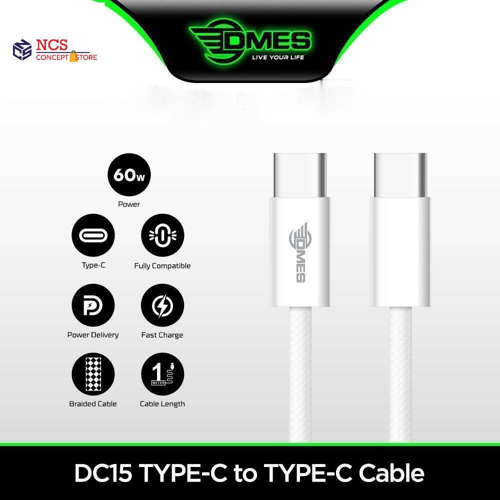 DMES DC15 60W Super Fast Charging Type C to Type C Cable Compatible For All Device | Shopee Malaysia