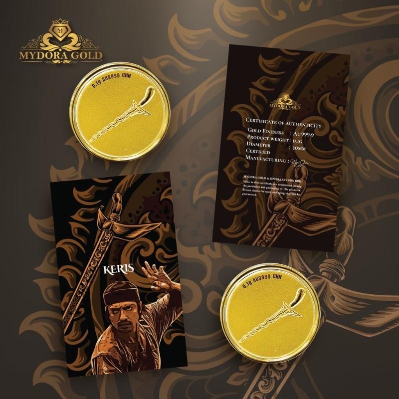 MYDORA Keris | Tradition Series 999.9 Gold Wafer Coin (0.1g) | Shopee ...