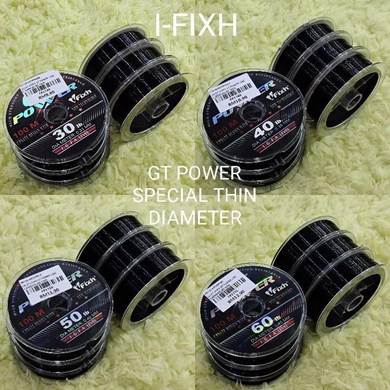 TALI TANGSI I-FIXH GT POWER 100M #15LB #20LB #25LB #30LB #40LB #50LB ...