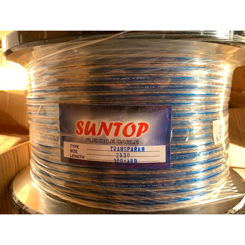 Per Roll Transparent Clear AUDIO CABLE 2x30 2x30mm Length 300METER ...
