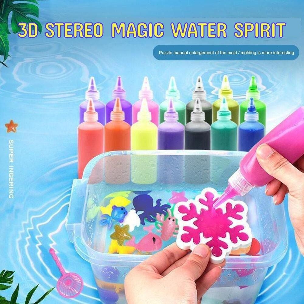 Educational Toys DIY Magic Water Elves Spirit Toy Set (6color+8mold ...
