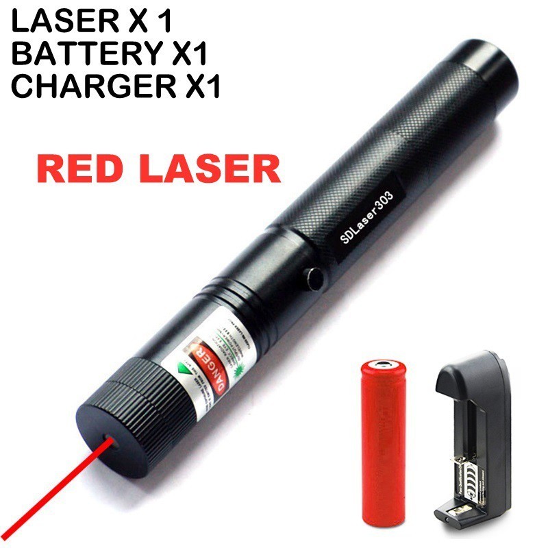 Laser Pointer 303 Sight Powerful Adjustable Focus Lazer burn beam green ...