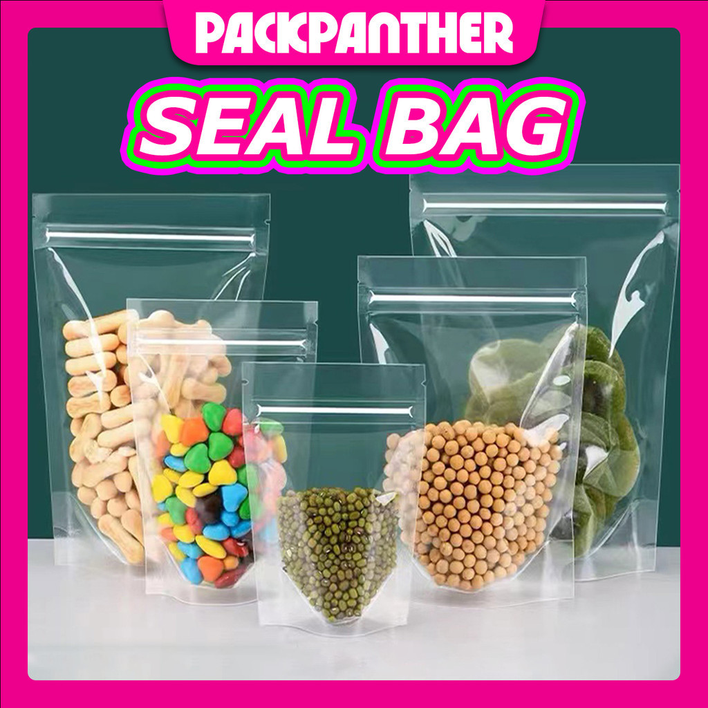 PACKPANTHER Transparent Zip Lock Stand Up Bag Plastik Ziplock Bag Food ...