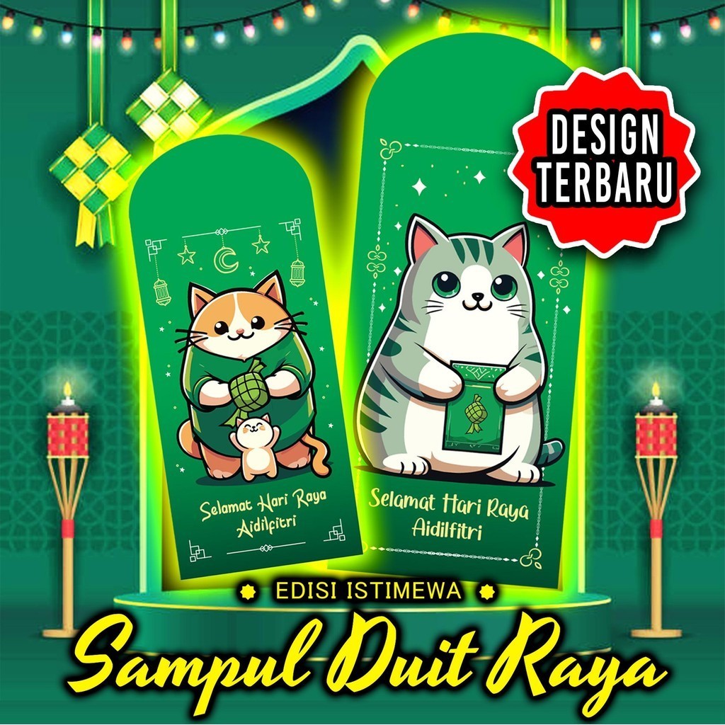 Propets Sampul Duit Raya 2024 Cat Design Aidilfitri Kartun Angpau ...