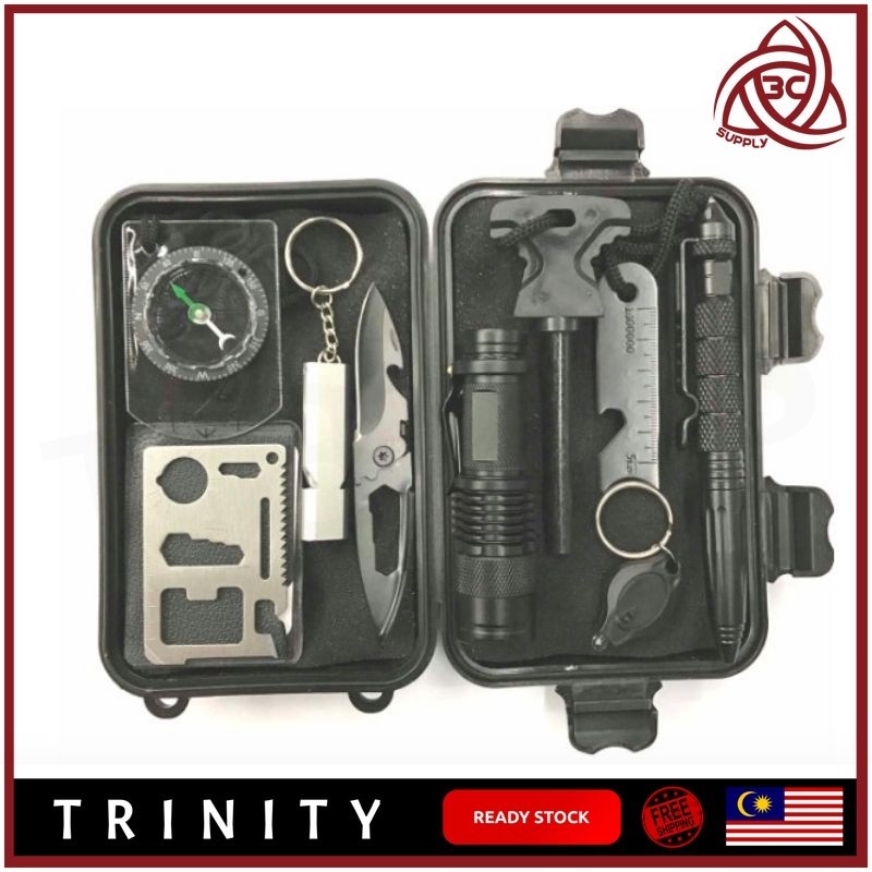 10 in 1 Full Set Useful Handy Full Set Travel Outdoor Kit Gear Field ...