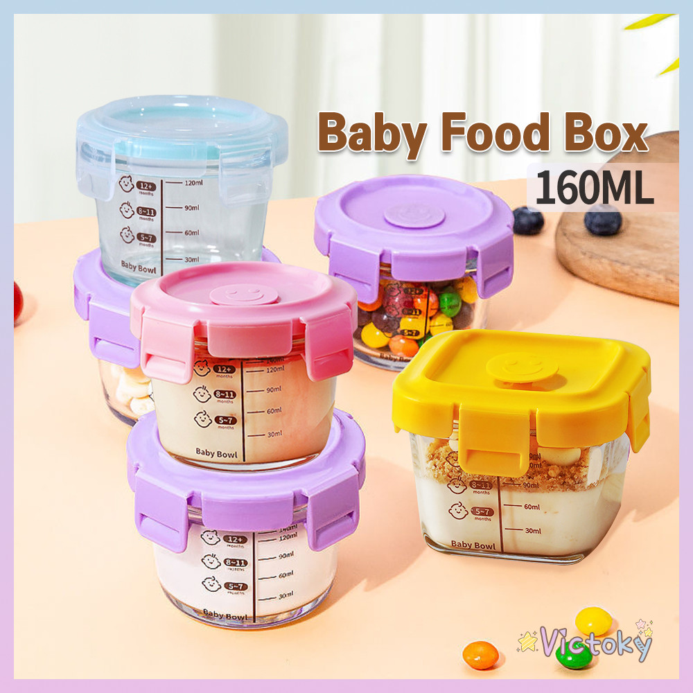 Victoky Baby Food Container storage Glass Bekas Makanan Baby Storage ...