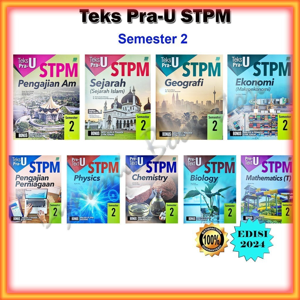 Buku Rujukan : Teks Pra-U STPM Semester 2 Edisi 2024 - Pengajian Am / B.Melayu / P.Perniagaan ...