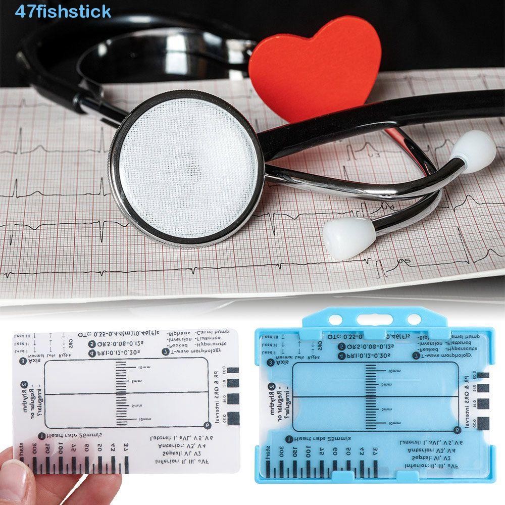 FISHSTICK ECG 7 Step Ruler Card, Interpretation Portable Pocket Ecg/Ekg ...