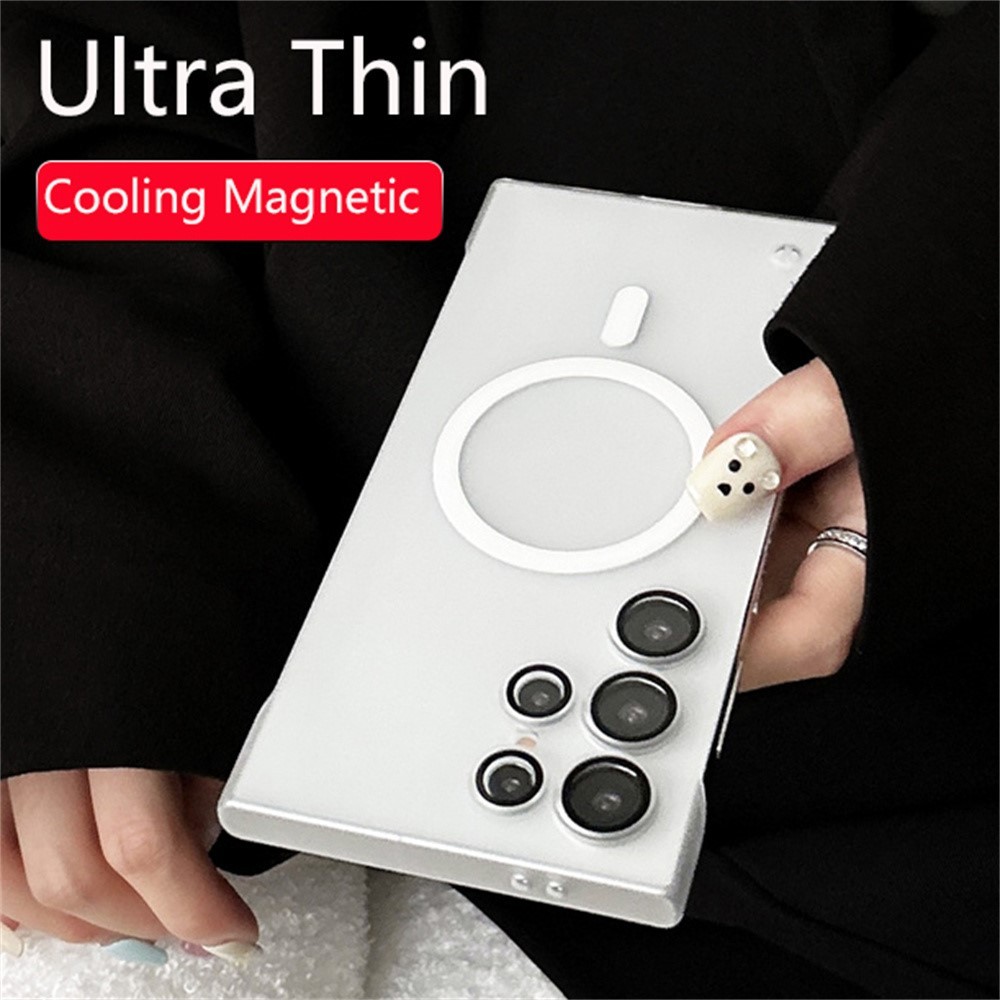 Ultra Thin Matte Frameless For Magnetic Wireless Charging Case for Samsung Galaxy S24 S23 S22 ...