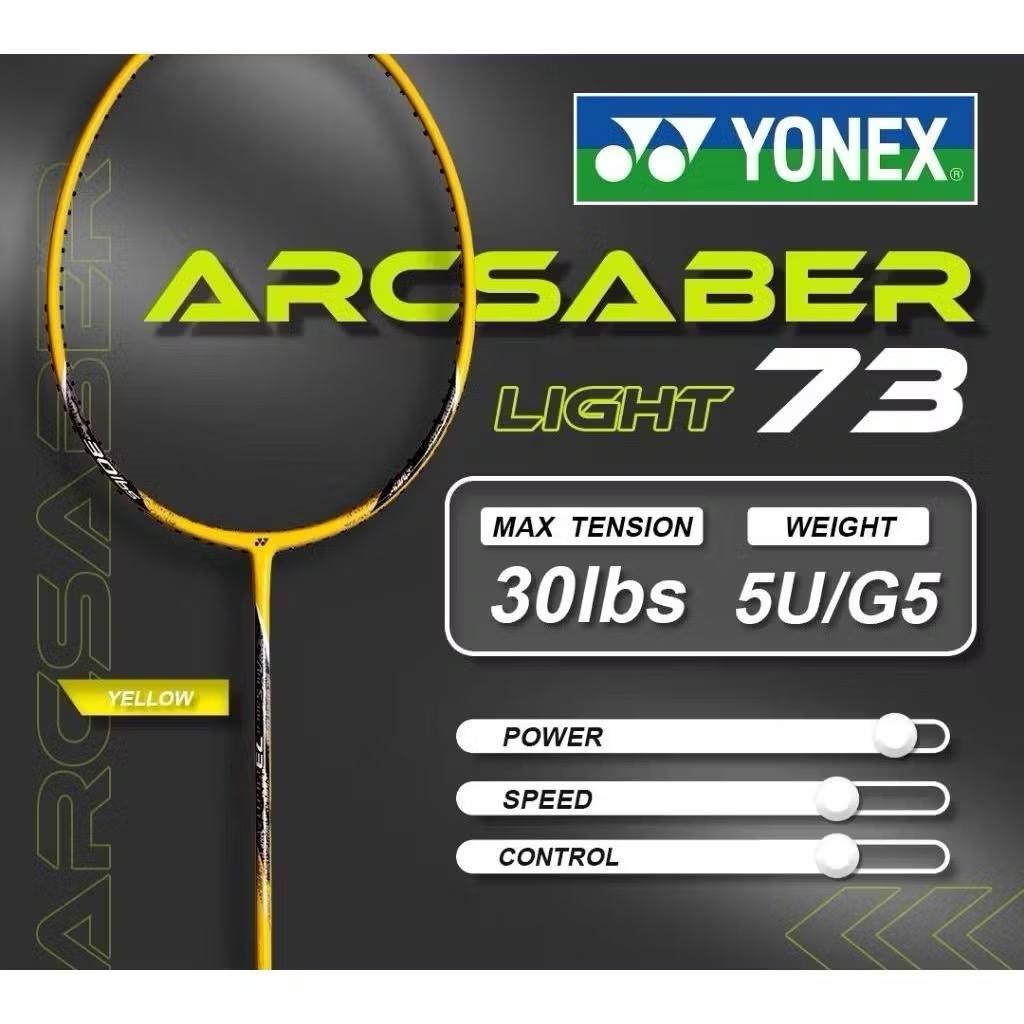 100% ORIGINA YONEX Arcsaber LIGHT 73 Racket FREE STRING (MAX 30LBS 5U ...
