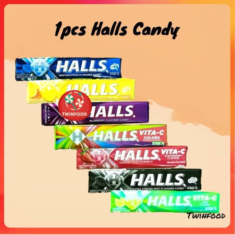 1pcs Halls Refreshing Stick Candy – 34g (Assorted Flavours) | Shopee ...