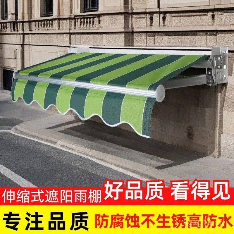 Canopy Outdoor Awning Foldable Retractable Roof Canopy Storefront ...