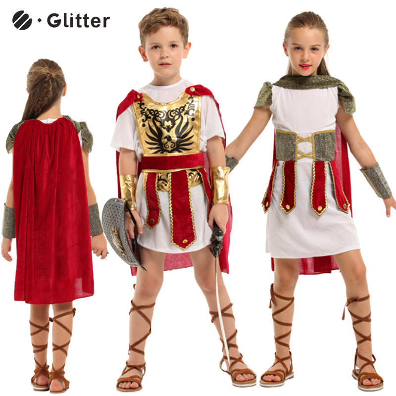 Kids Warrior Costumes Castle Defender Royal Knight Cosplay Outfits ...