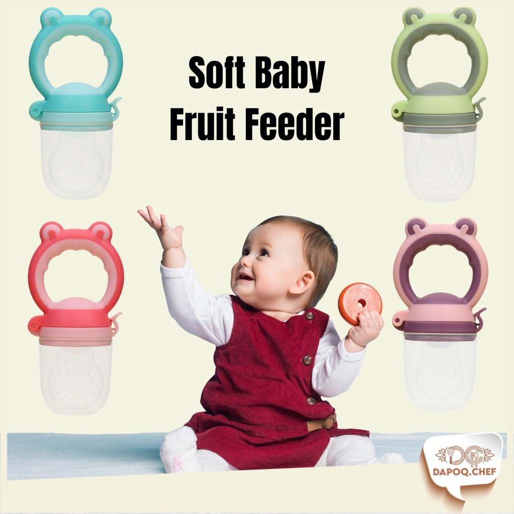 DC Soft Silicone Baby Fruit Feeder Safe Hygienic Pacifier Feeding Fresh ...