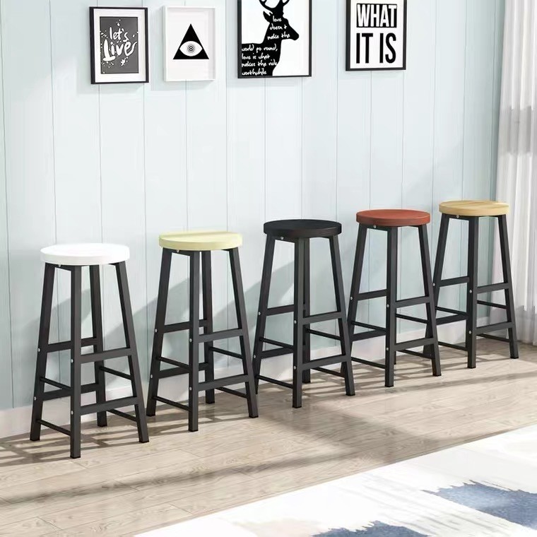 Kerusi kaunter bar, kedai teh susu, bangku tinggi, kerusi bar, sandaran ...