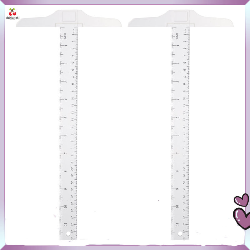 【Ready Stock】 2 Pcs Design Art Supplies Rulers Measuring Straight T-Ruler for Drafting Scale ...