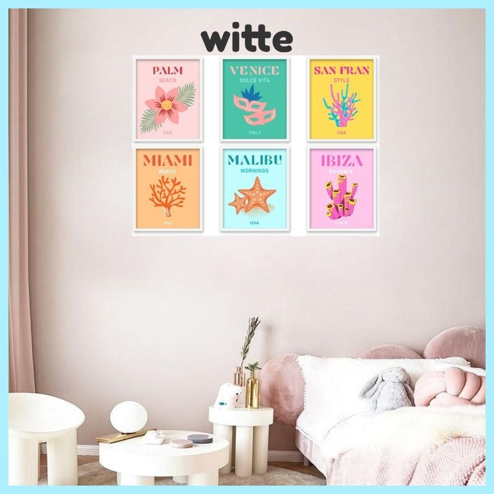 WITTE 9 Pcs Preppy Travel Wall Art Poster, Unframed 8x10inch Prints ...