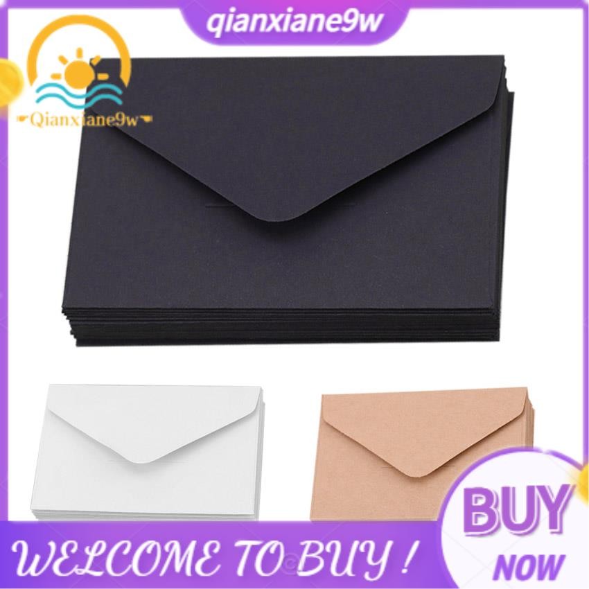 20PCS Classical Kraft Blank Mini Paper Window Envelopes Wedding ...
