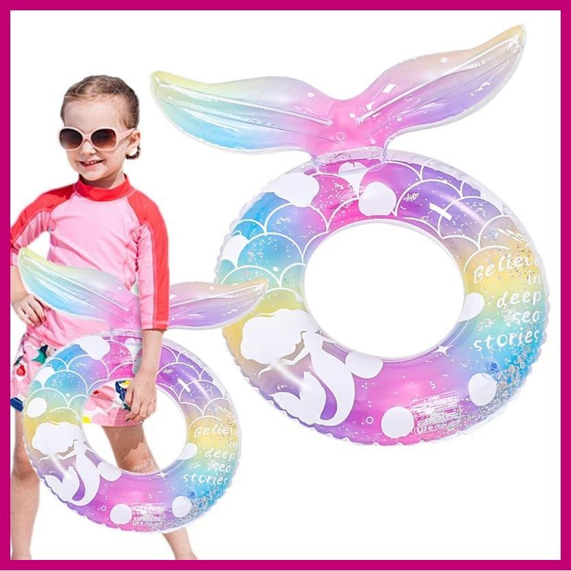 Mermaid Pool Float Swimming Float Tube Pool Floats Inflatable Swimming ...