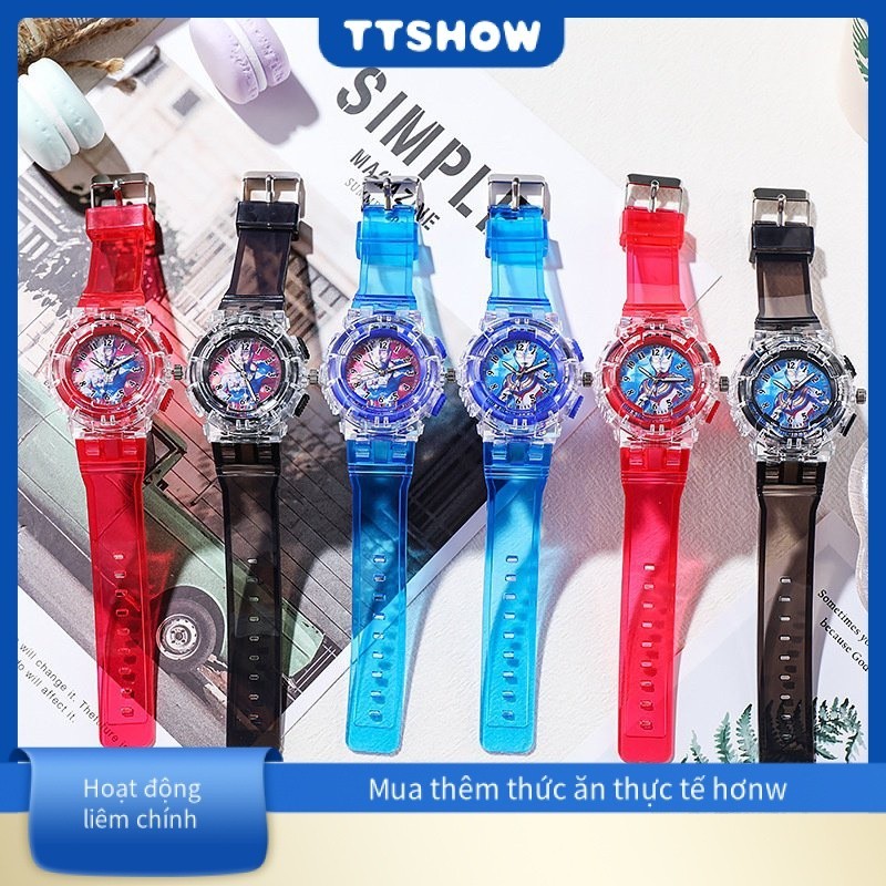 Children Luminous Ultraman Cartoon Watch Boy Teenager Student Siro ...