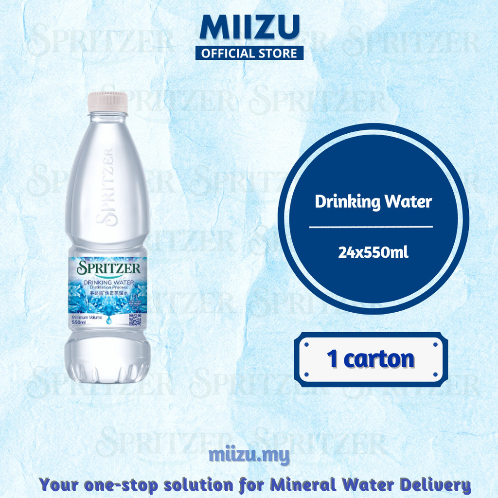 Spritzer Distilled Drinking Water 24x550ml | Shopee Malaysia