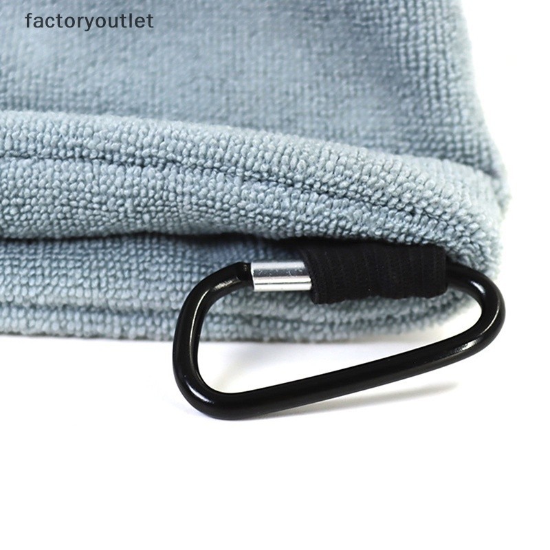 -Yz- Square Microfiber Golf Ball Cleaning Towel with Carabiner Hook ...