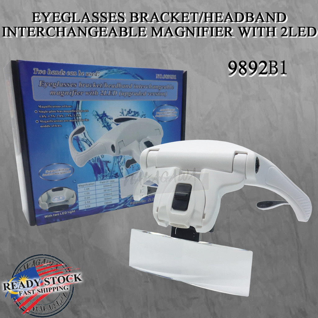 EYEGLASSES BRACKET/HEADBAND INTERCHANGEABLE MAGNIFIER / MAGNIFYING ...