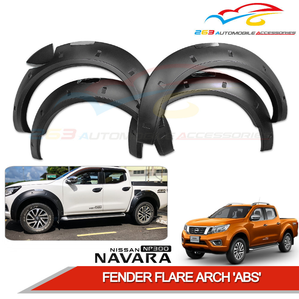 NISSAN NAVARA NP300 2016-2020 FENDER FLARE ARCH 'INJECTION' WITH CHROME ...