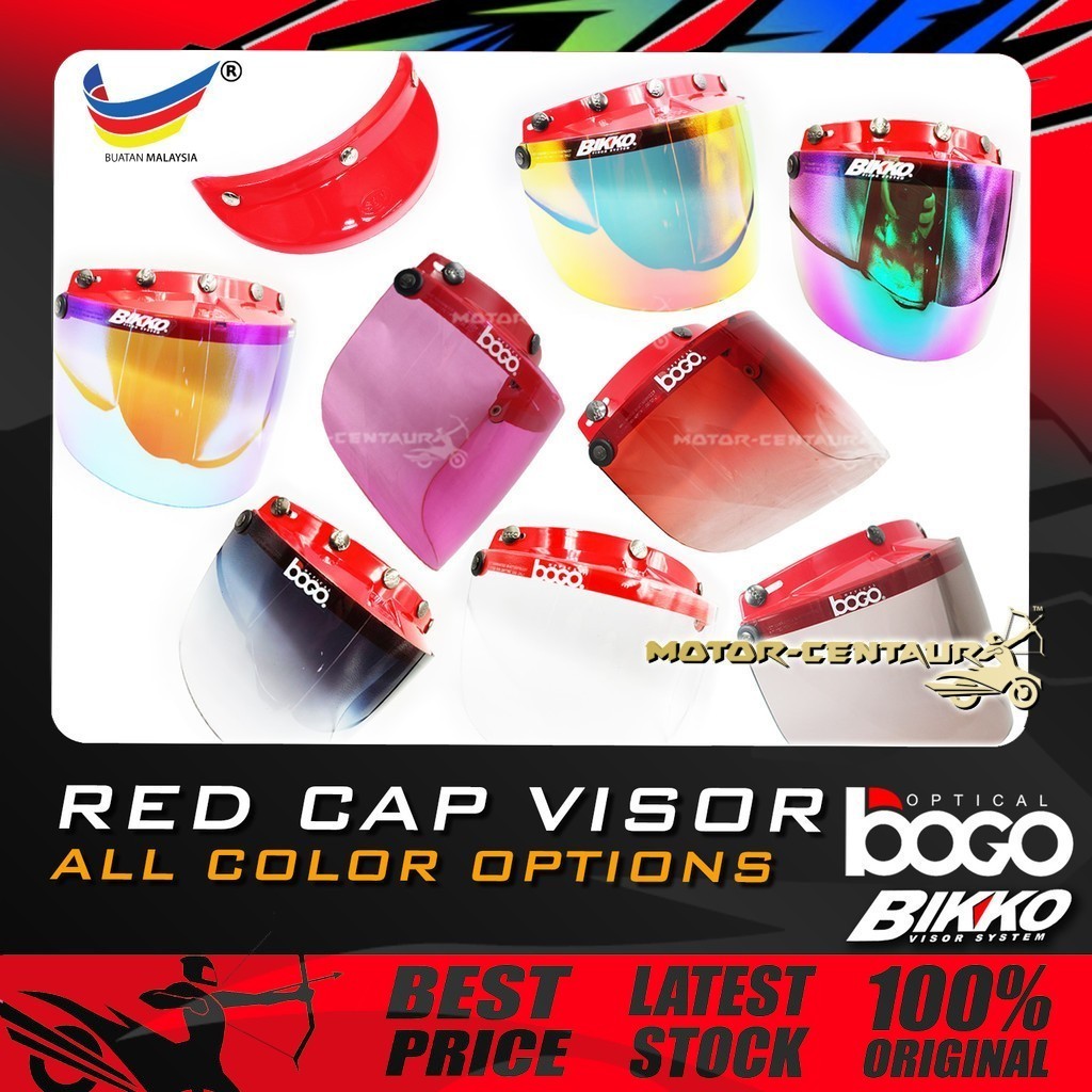 BIKKO/BOGO VISOR BG/BK/BKK-05 CLEAR/TINTED/2-TONE/CRYSTAL/IRIDIUM ...