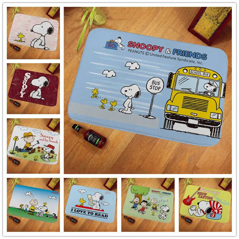 Snoopy Cartoon Protective Floor Mat Carpet Non-slip Mat Foot Pad ...