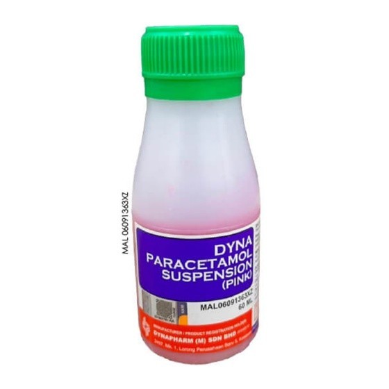 Dyna Paracetamol [ 250 mg ] Suspension ( Pink ) 60 ml | Shopee Malaysia