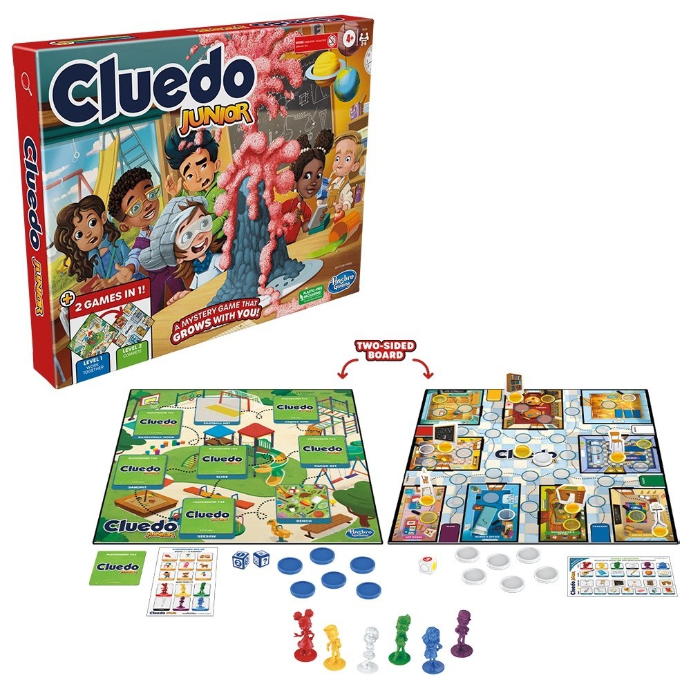 Hasbro Gaming Cluedo Junior with 2-Sided Board Game and 2 Games in 1 ...