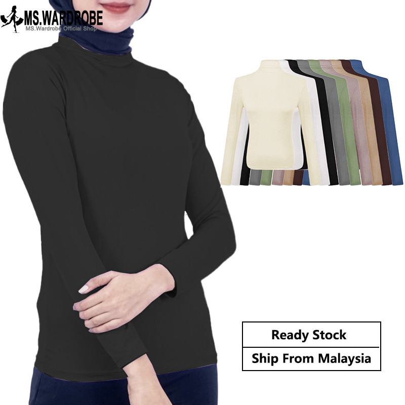 Ready Stock Baju Lengan Panjang Women Inner Baju Muslimah Inner ...