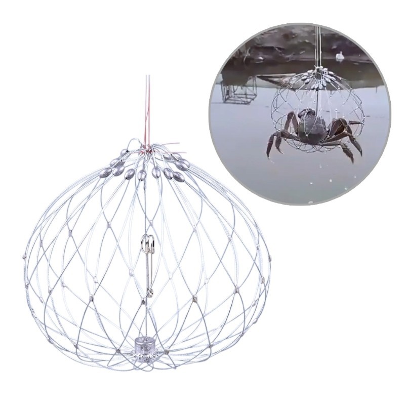 LI Fish Networks Automatic Open Closing Wire Fish Cage Steel Wire Great ...