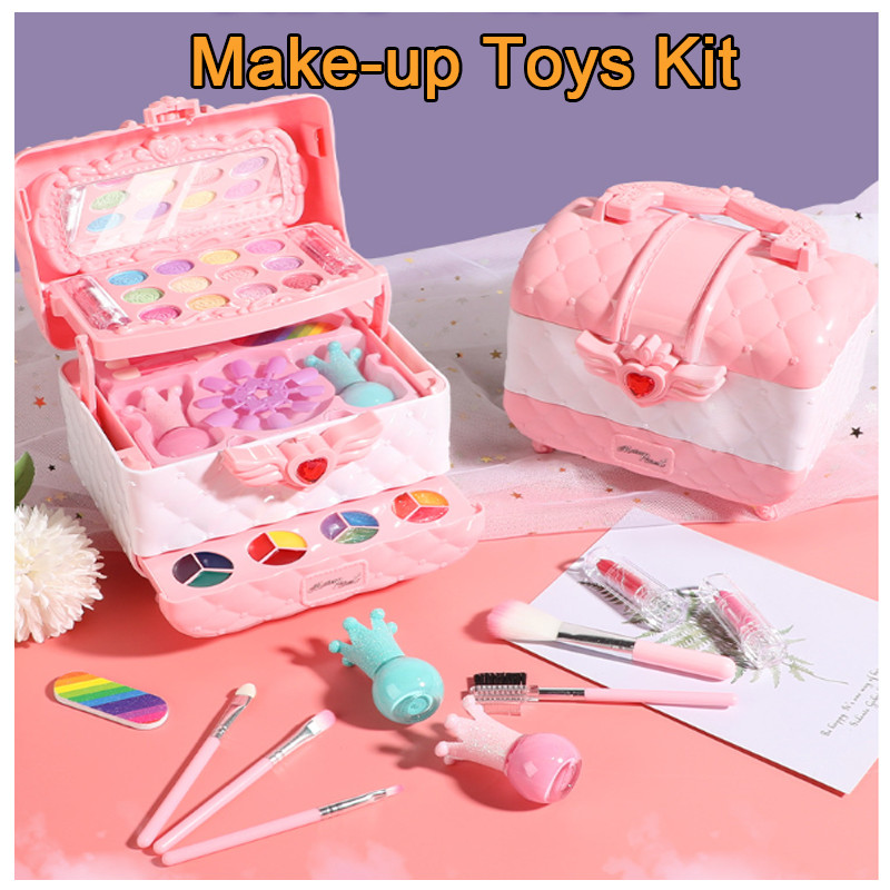 Make Up Kids Girls Real Makeup Kit Washable Non-toxic Makeup Toy Set ...