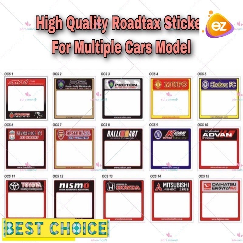 STIKER ROADTAX High Quality Universal Car Road Tax (ROADTAX STICKER ...