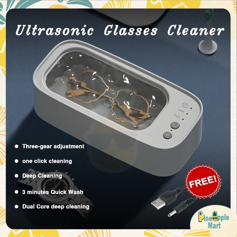 [Ready Stock] Ultrasonic Cleaners 3 Gear 360 Degree Glasses Cleaning ...