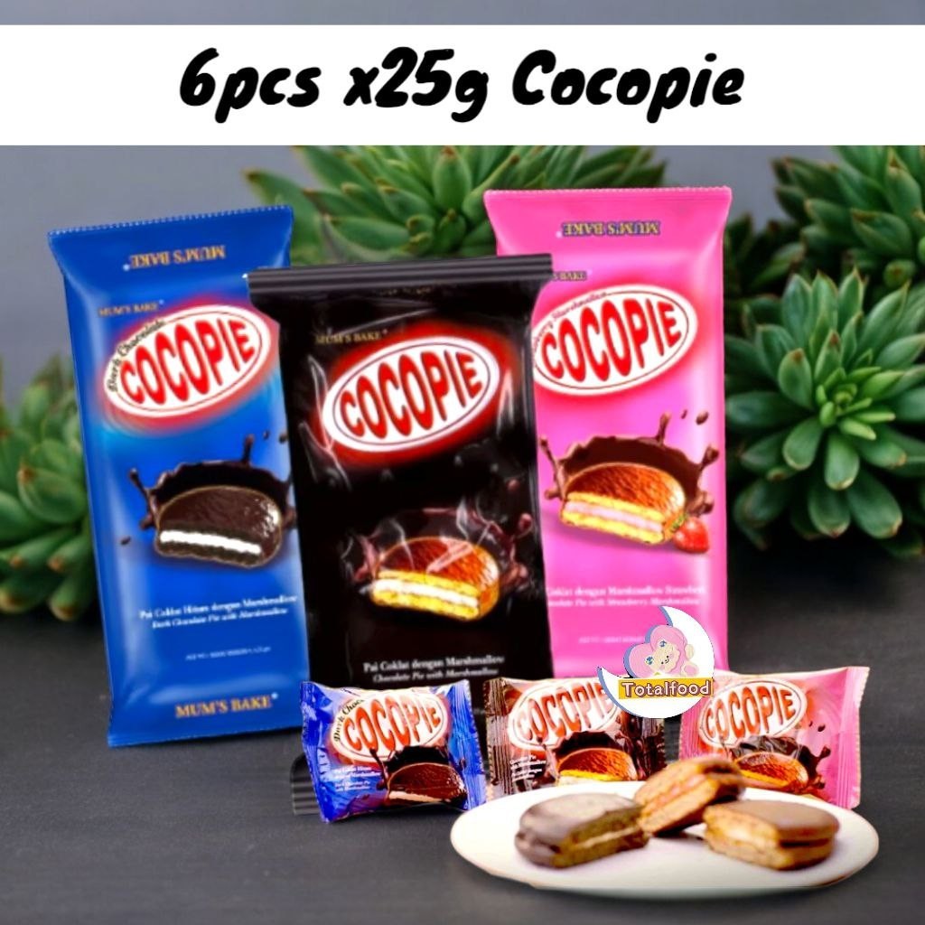 6pcs mum's bake Cocopie [Chocolate /Dark Chocolate /Strawberry ...