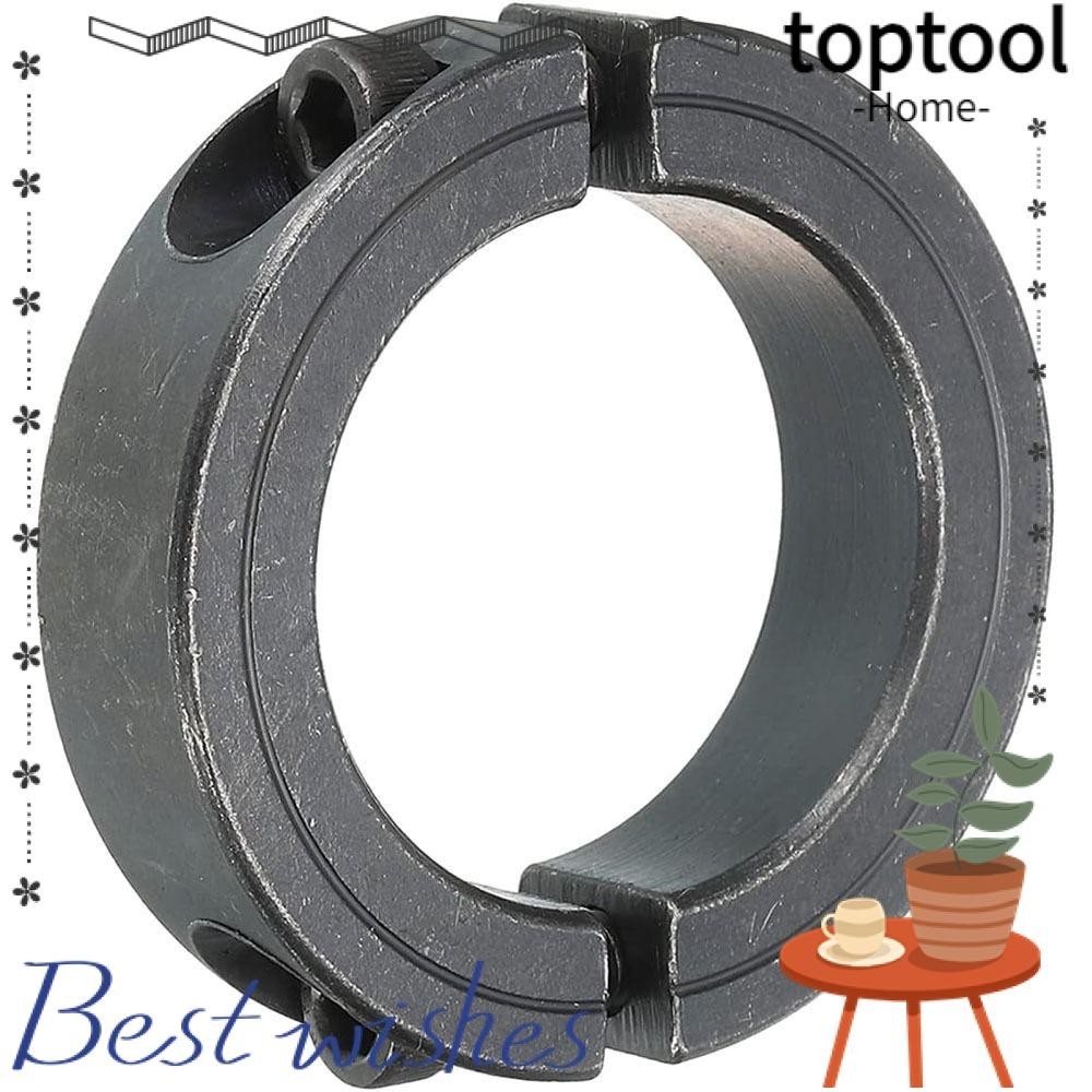 TOPTOOL Shaft Collars, Carbon Steel Black Double Split Clamping Collar ...