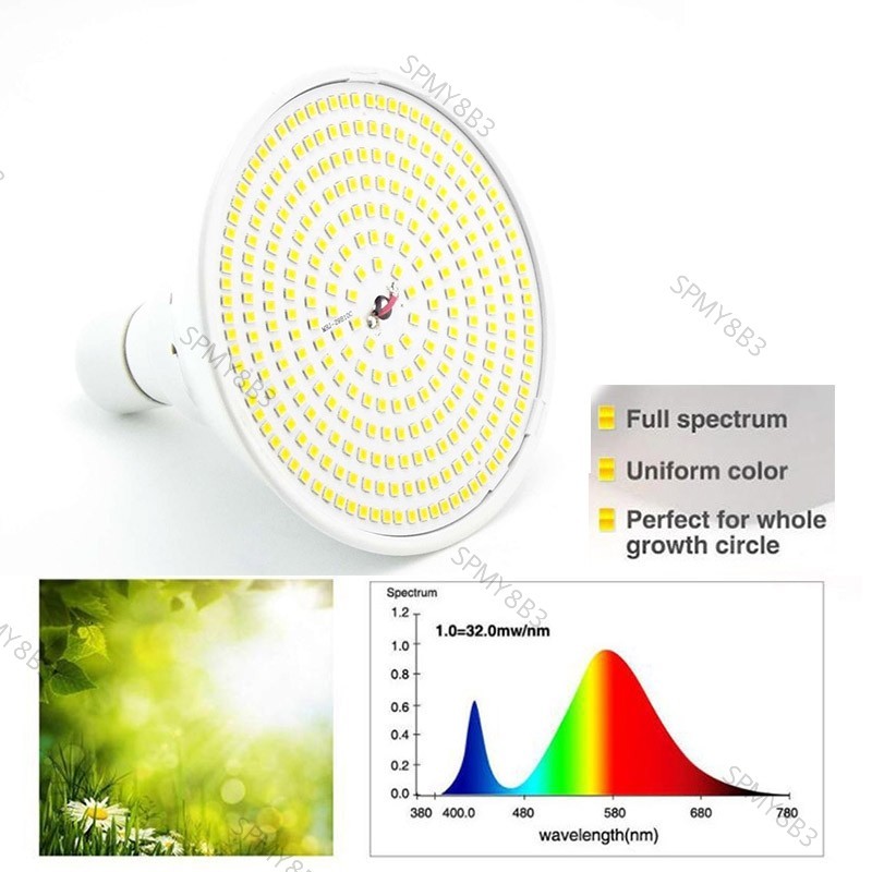 290 LED indoor plant Grow light bulbs E27 lamp veg cultivo growth Green ...