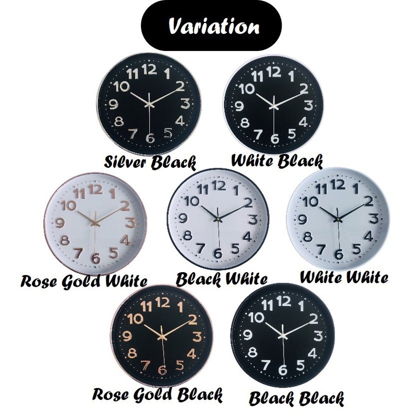Home N Co Wall Clock Jam Dinding IKEA Style Home Decor 30cm Clock Jam ...