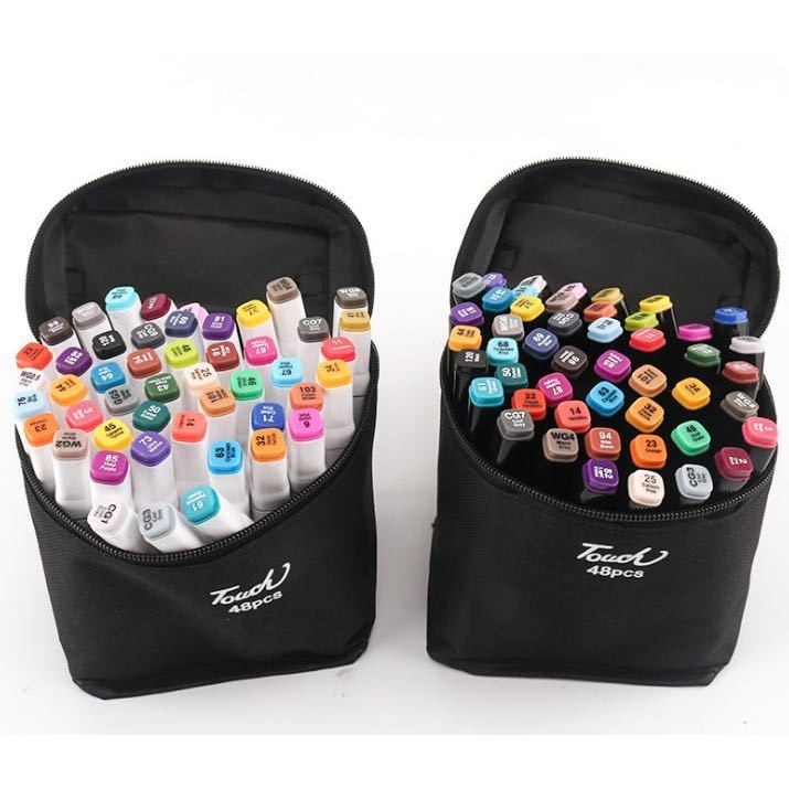 [Ready Stock] 24/30/48/60/80 Color Marking Pen Set Graphic Art Tips ...