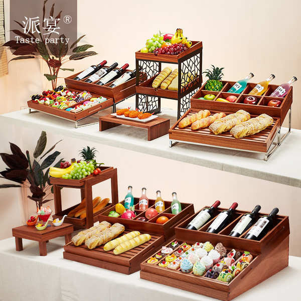 Mori Series Wooden Ladder Buffet Breakfast Dessert Table Pastry Dessert ...